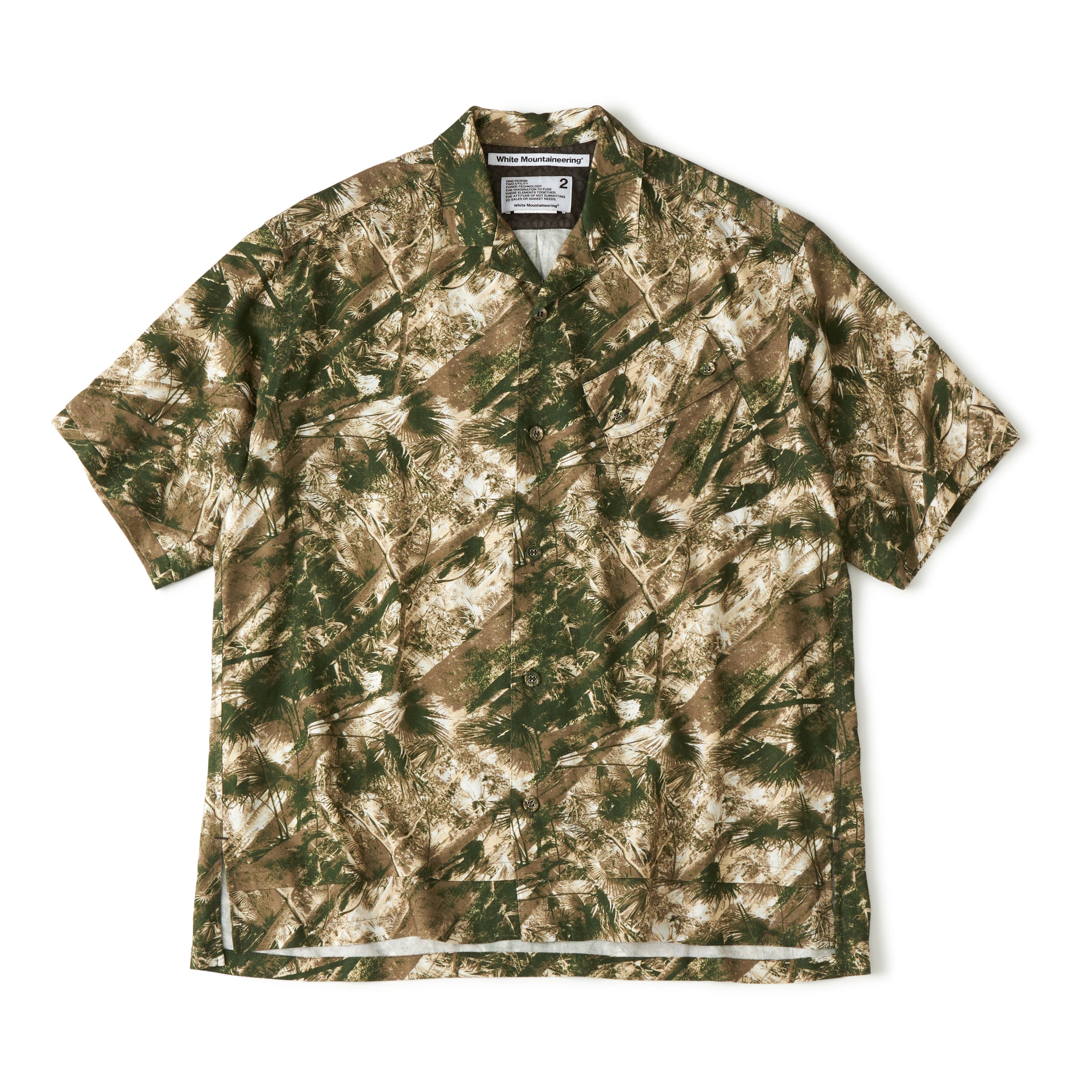 JUNGLE PATTERN OPEN COLLAR SHORT SLEEVE SHIRT – White Mountaineering ...